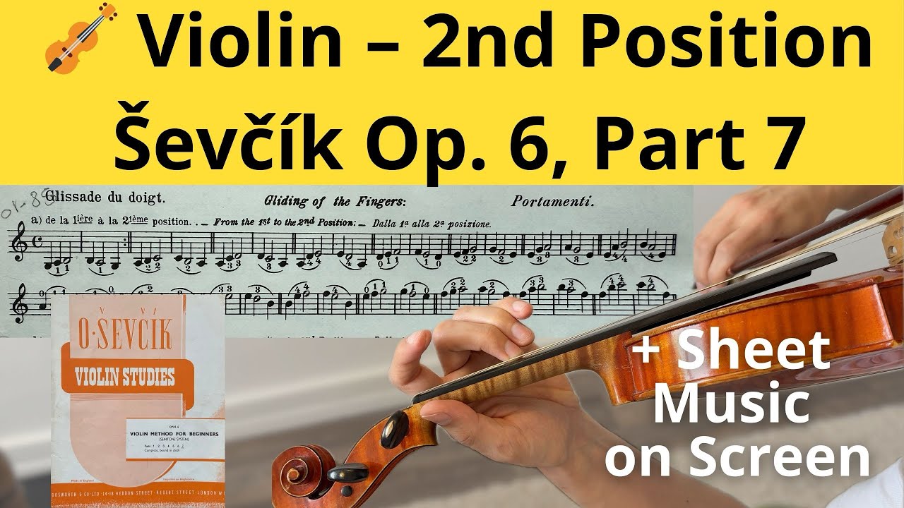 Sevcik Violin Method Op. 6 Part 7 Shifting to 2nd Position | Ševčík ...