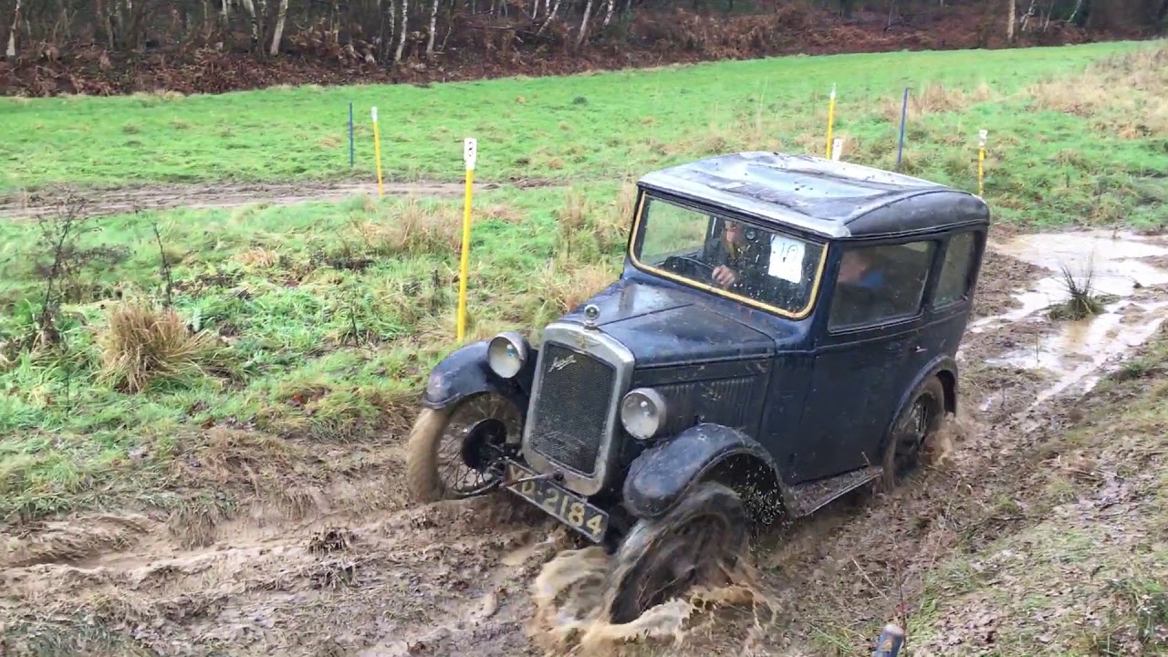 Austin Seven Saloon trialing at 750 MC Cold Turkey Trial, 2018 - YouTube