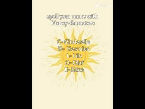 Spell your name with Disney characters - YouTube