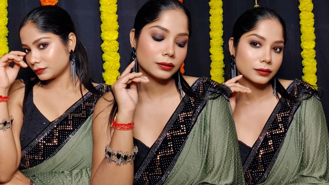 Wedding Guest Glam makeup Tutorial For Beginners 🖤 | Smokey Eye Effect ...