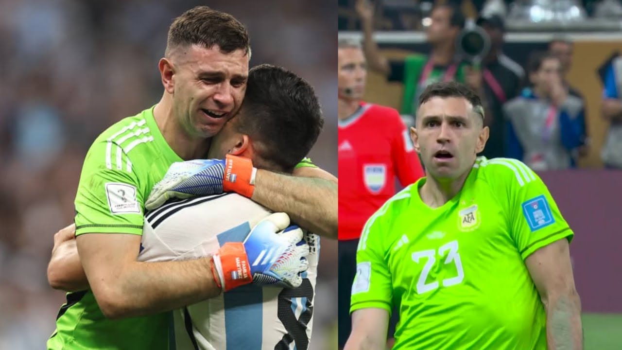 Emiliano Martínez DANCING & CRYING after PENALTY SAVES vs France vs ...