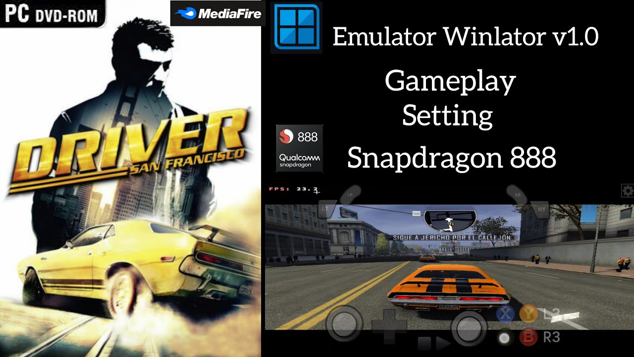 Emulator Winlator v1.0 Driver San Francisco Sd888 gameplay setting ...