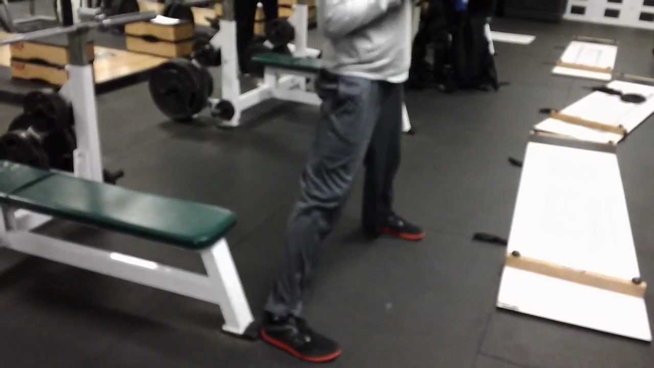 Lateral Squat to Bench - YouTube