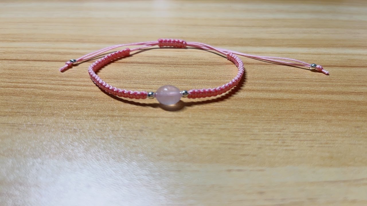 DIY Adjustable Macrame Beaded Bracelet/handmade bracelet/ square knot ...
