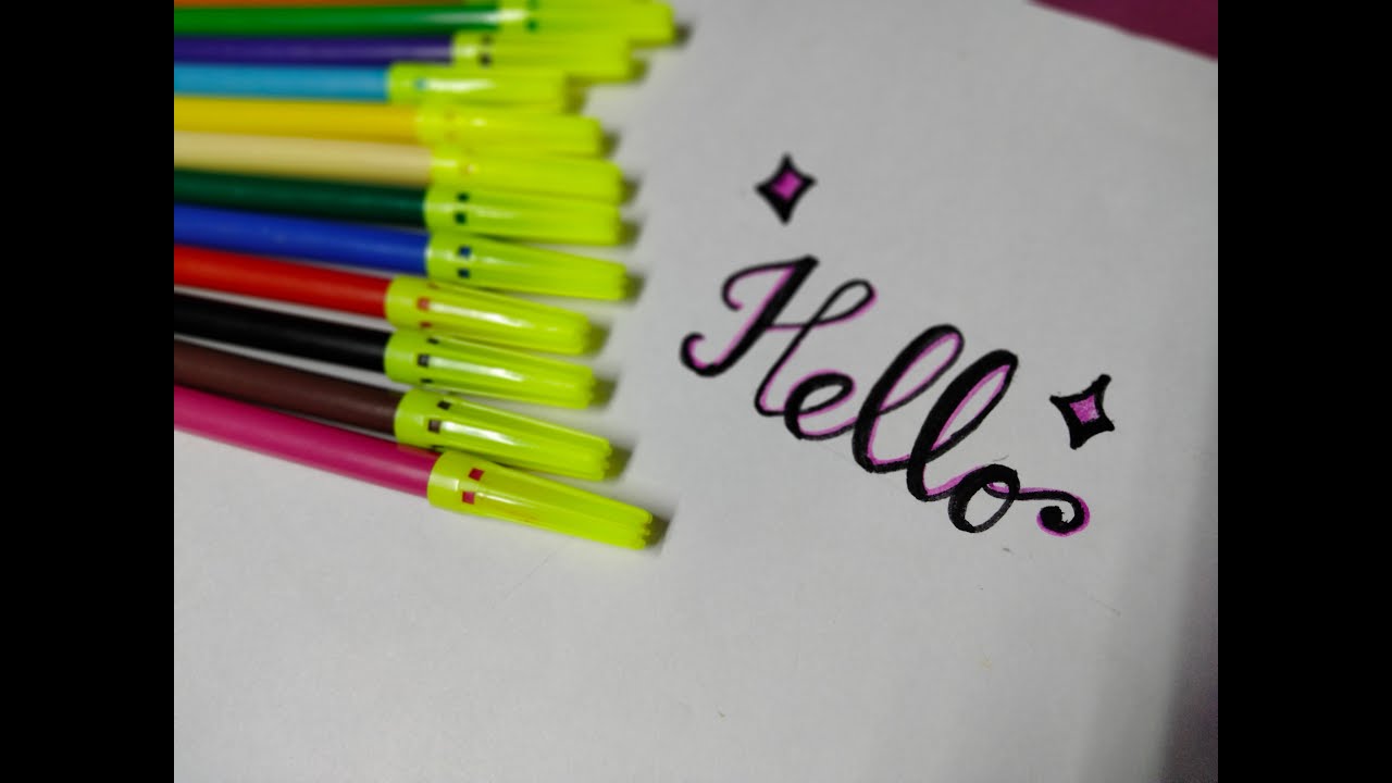how to write hello artistically #calligraphy# easy writing# how to and ...