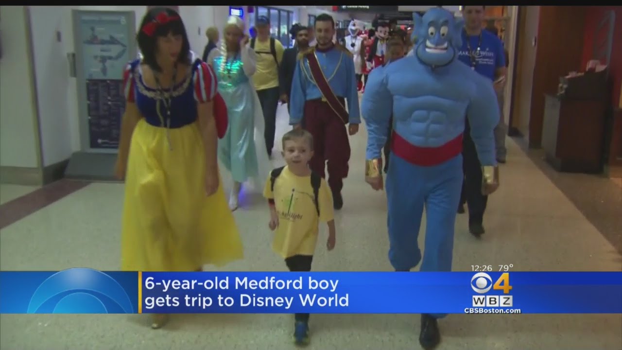 Make-A-Wish Foundation Gives Boy Special Send-Off For Disney Trip - YouTube