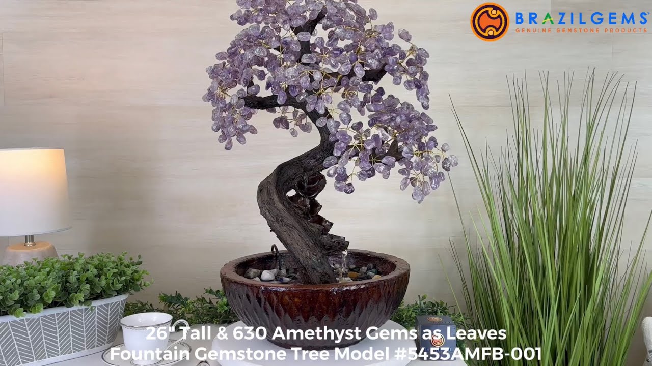 Model # 5453AMFB-001 Special Amethyst Fountain Gemstone Tree 26" Tall ...