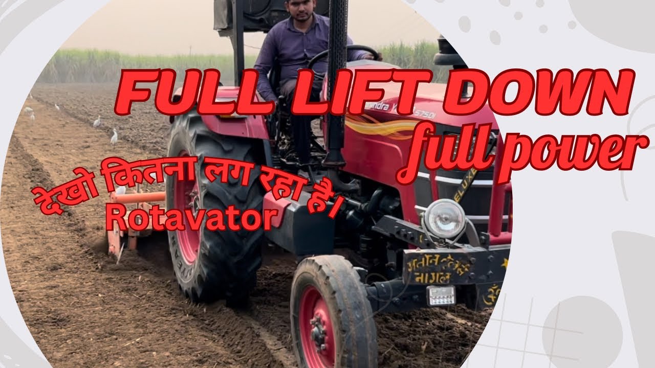 Mahindra yuvo performance on 7 feet rotavator | power dekho tractor ki ...