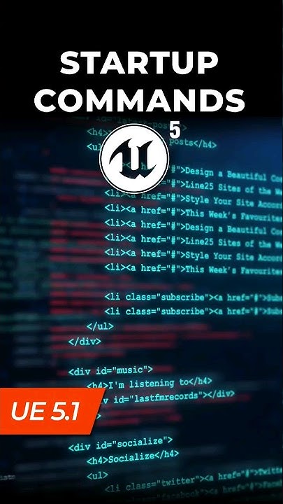 Startup Commands in Unreal Engine 5.1 #shorts - YouTube