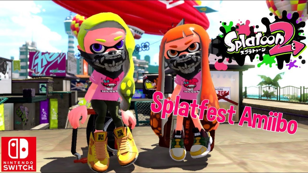 Nintendo Splatoon 2 x Sanrio Amiibo take photos with Splatfest Tee My ...