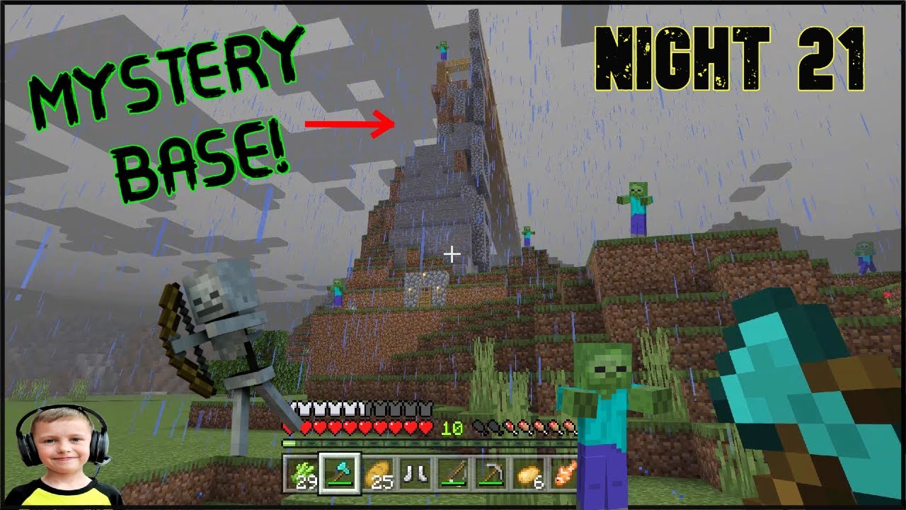 We Found a Mystery Base😮! Surviving The First 100 Nights Minecraft ...