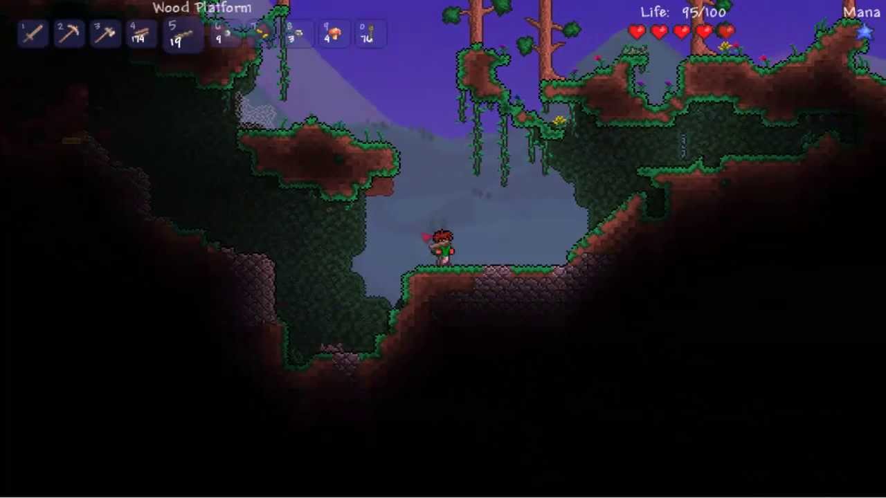 Terraria Episode 2 - Shade wood armor - YouTube