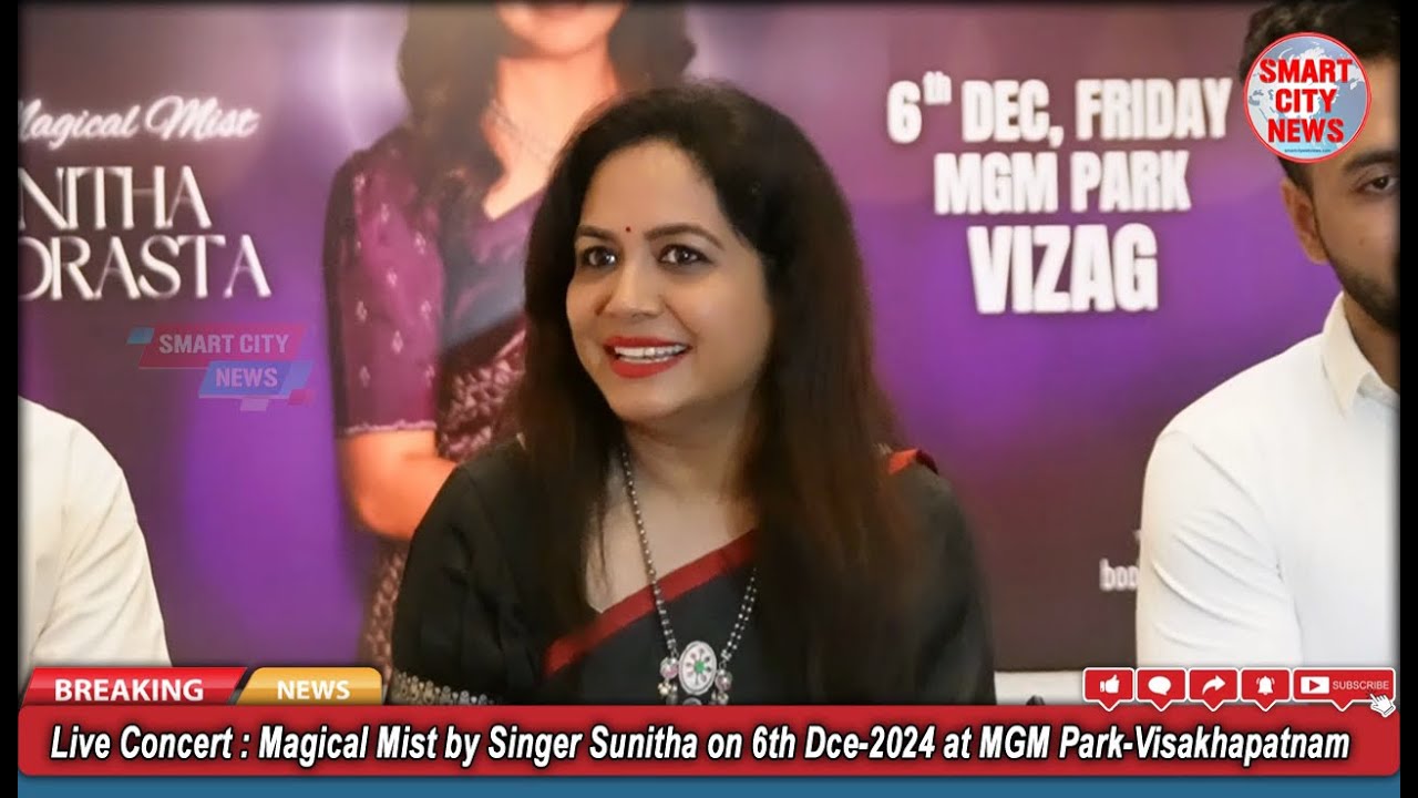 Smart City: Live Concert : Magical Mist by Singer Sunitha on 6th Dce ...