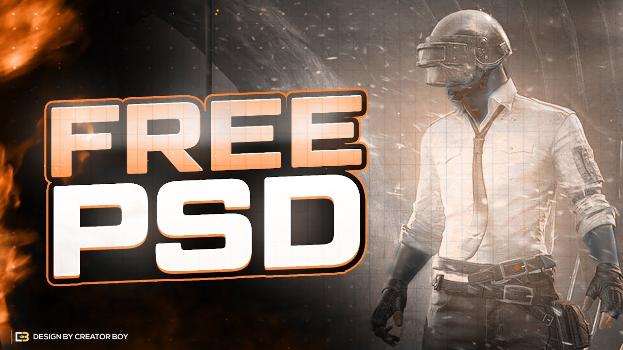 BGMI FREE THUMBNAIL PSD FOR PHOTOSHOP || CREATOR BOY GFX - YouTube