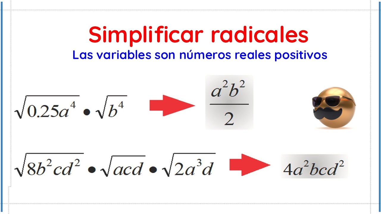 Simplificar radicales. Multiplicación de radicales. - YouTube