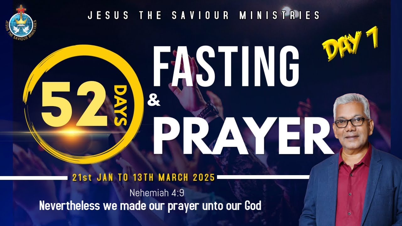 Day 7 | 52 Days Fasting and Prayer with Pastor R.V.Ratnam Garu | 7 PM ...