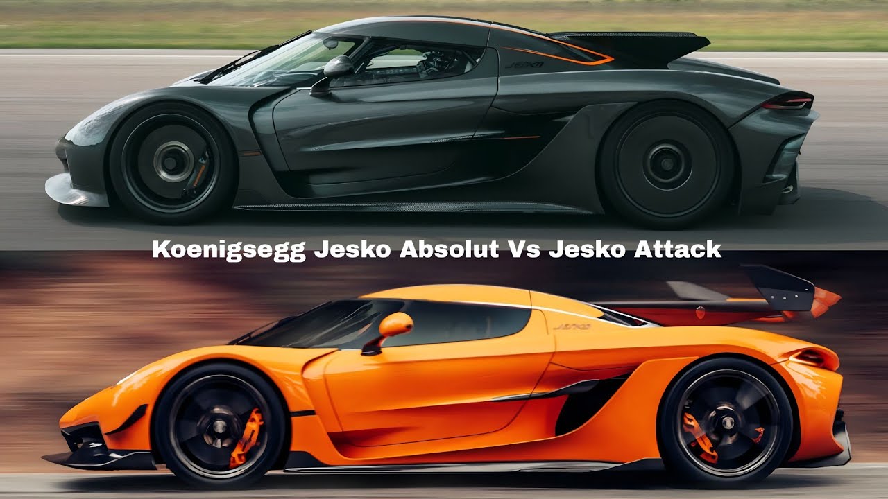 Koenigsegg Jesko Absolut Vs Jesko Attack Acceleration Comparison - YouTube