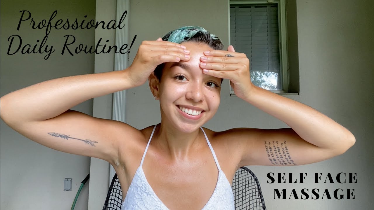 SELF FACIAL MASSAGE ROUTINE ~ professional guidance for lifting facial ...