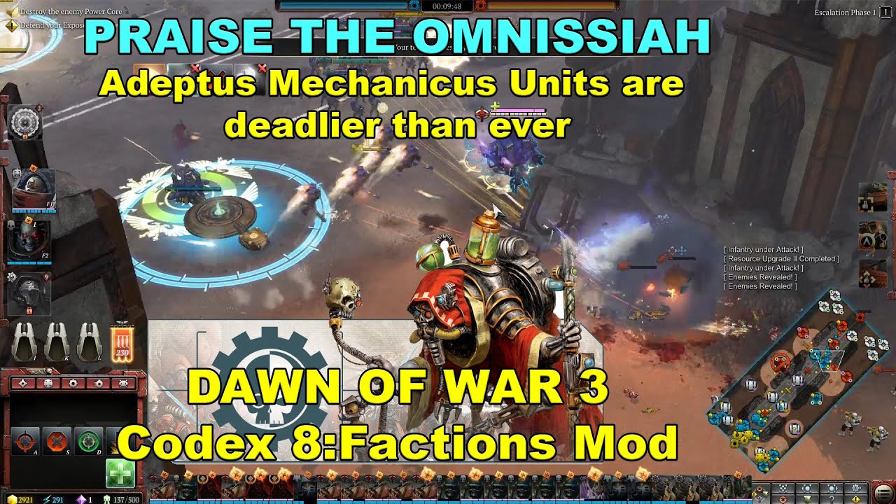 Praise the Omnissiah - Codex 8 Mod - Massive Battle - Warhammer 40K Dawn Of War 3 - YouTube
