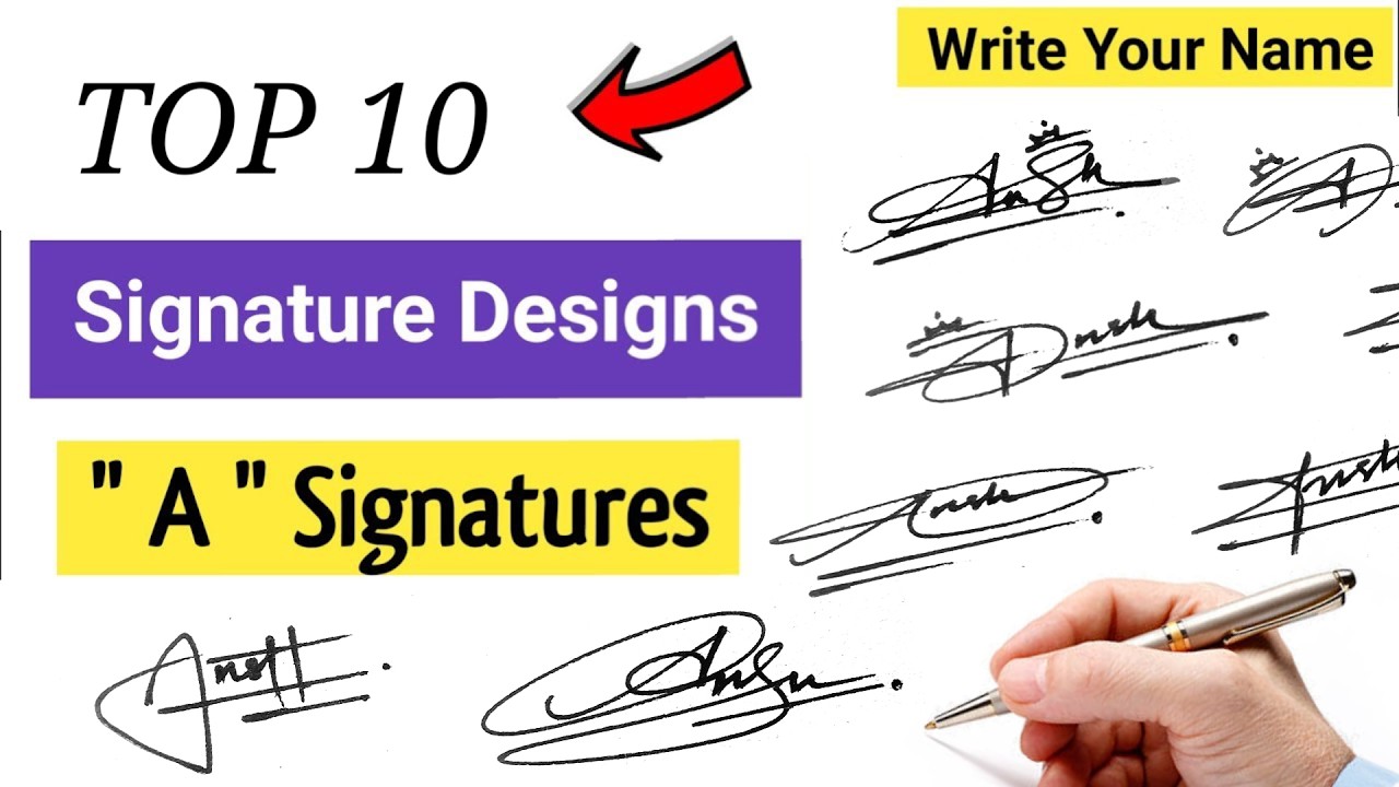 A letter signature styles🔥 Top 10 signature styles | A stylish ...