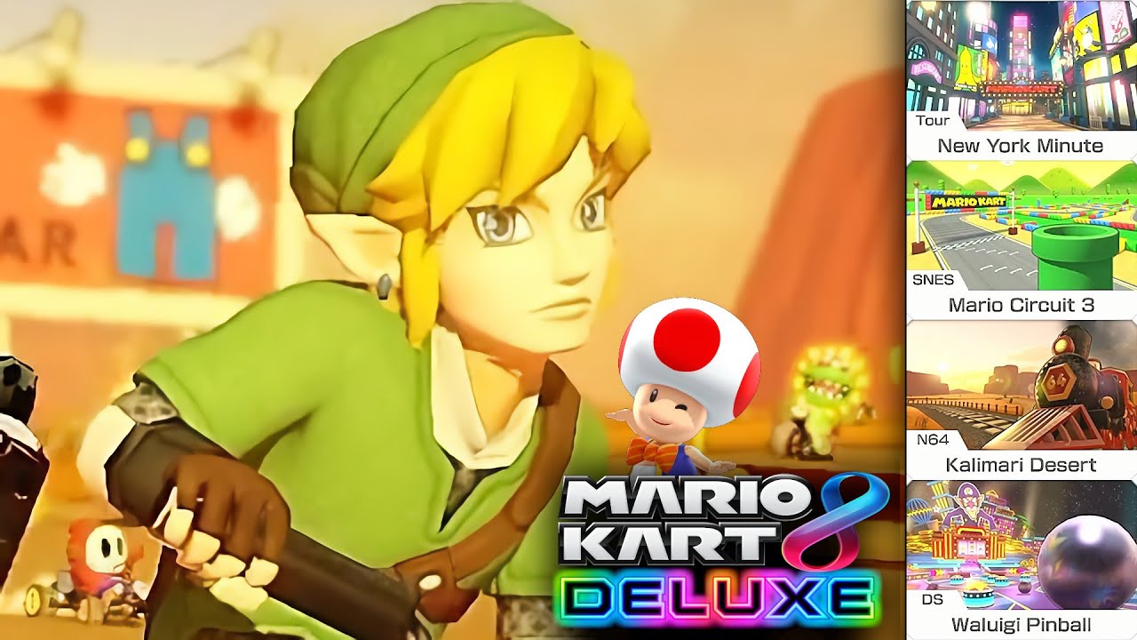 Mario Kart 8 Deluxe Link Gameplay Turnip Cup - YouTube