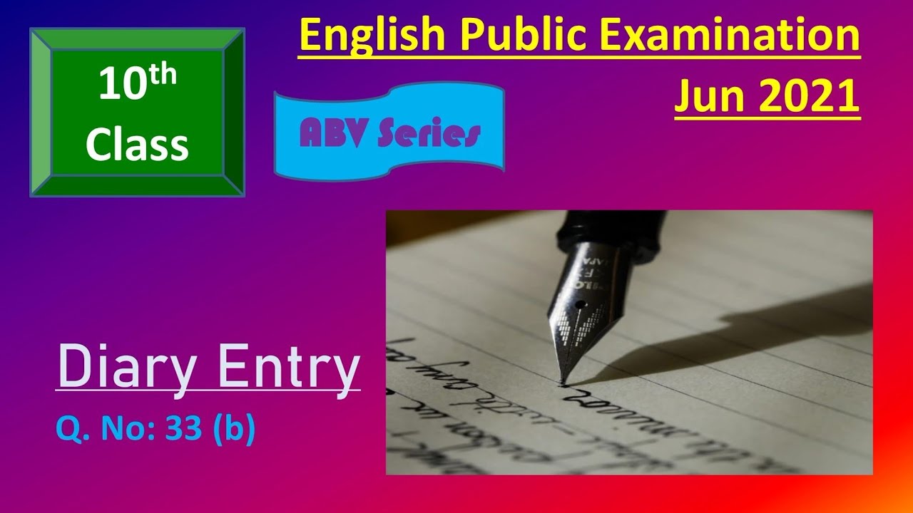 #Diary_Entry #ABV #Dairy_Writing #Discourse #Dear_Departed #10th_Class ...