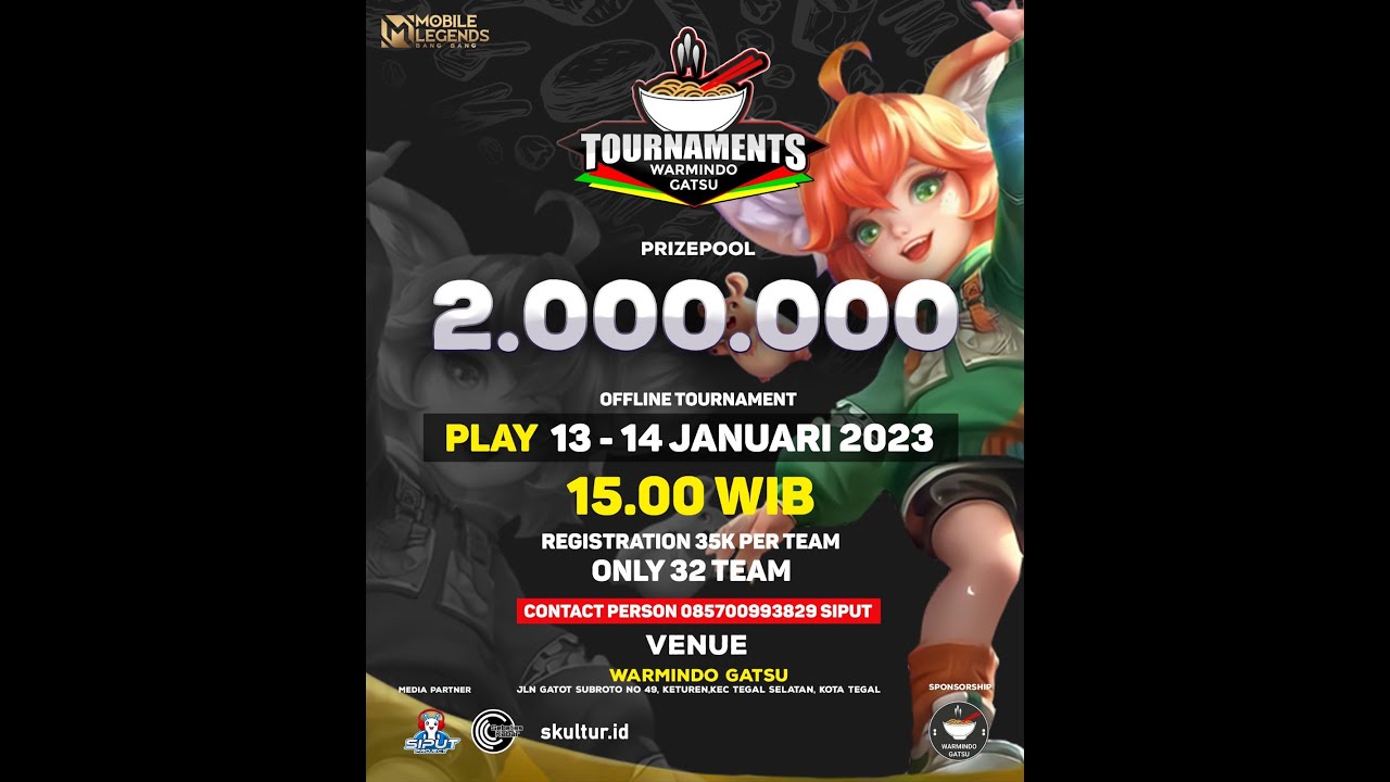 OFFLINE TOURNAMENT MLBB WARMINDO GATSU DAY 2 - YouTube