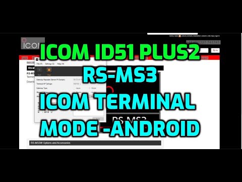 ICOM ID-51plus 2 - RS-MS3 android app Terminal mode - YouTube
