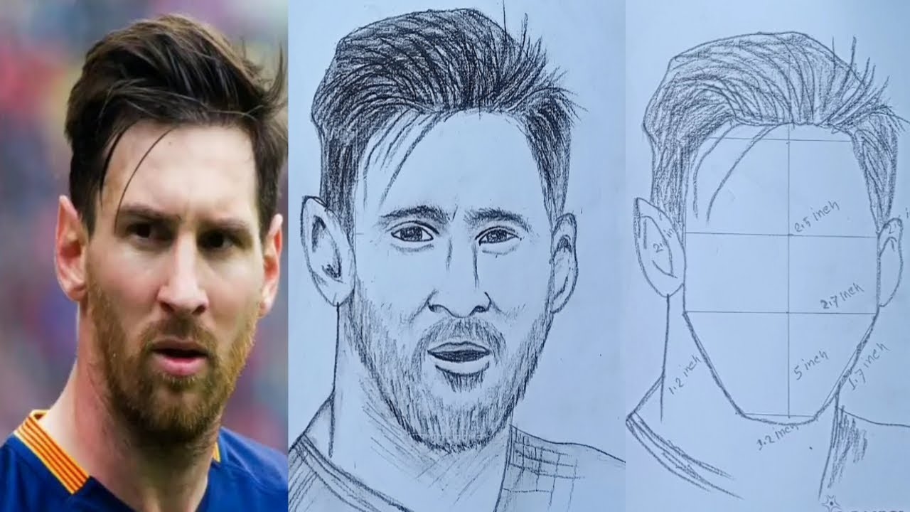 how to draw lionel messi step by step easy || sapahar art studio - YouTube