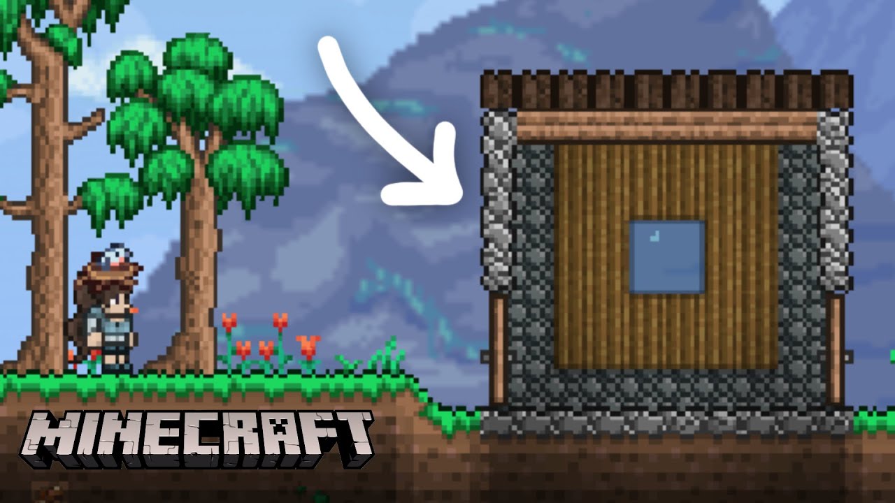 Building Minecraft Things In Terraria - YouTube