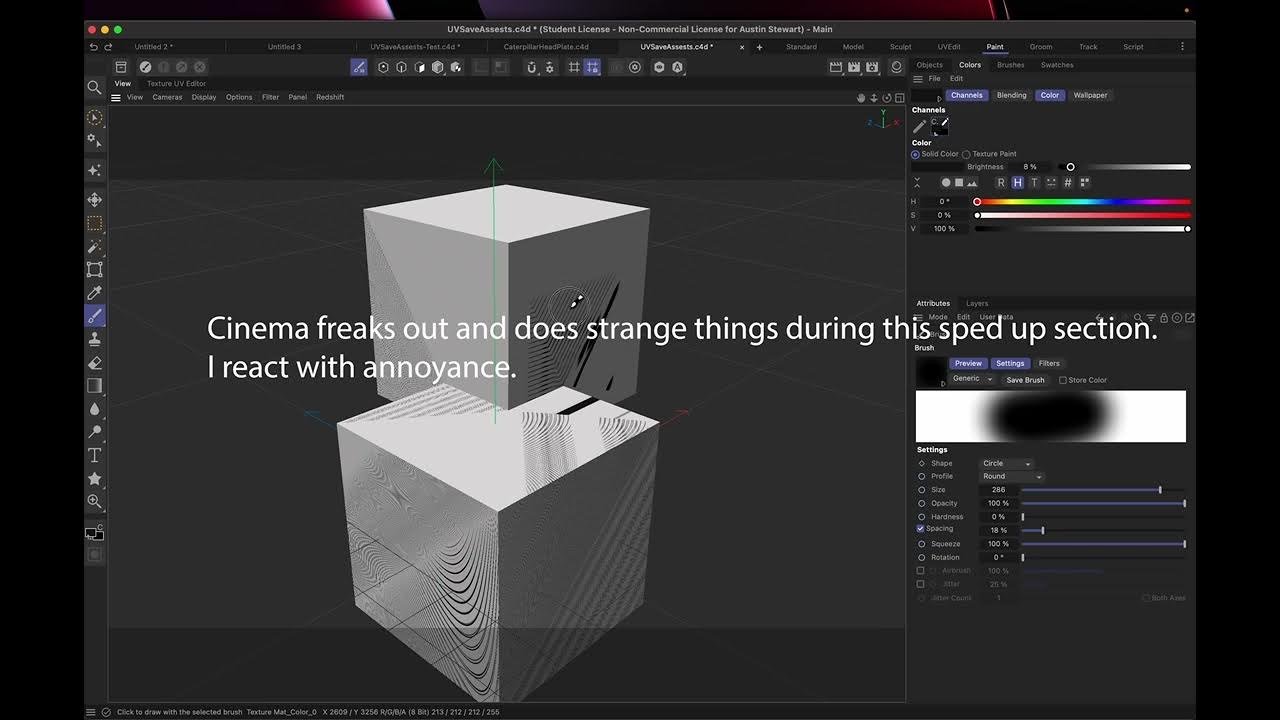 C4D 2024 Tutorial 15 UV Editing Part 3 Prepping Texture for BodyPaint and Photoshop - YouTube