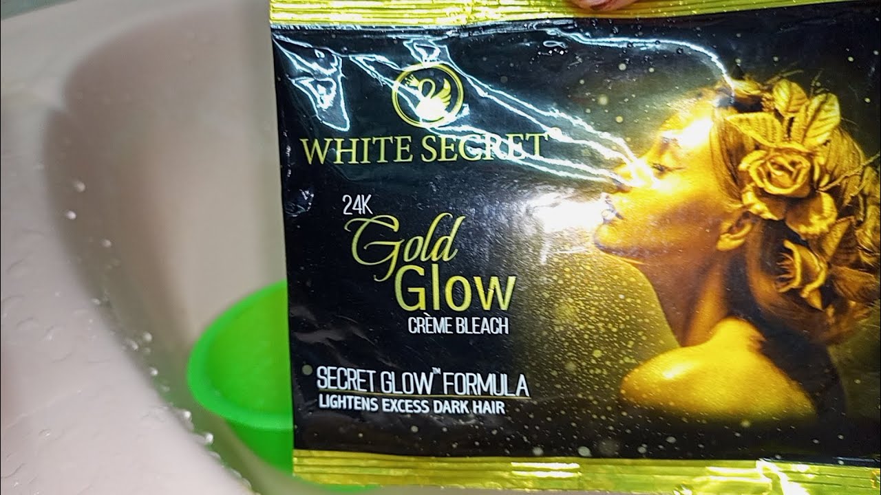 24k gold glow creme bleach by White Secret review - YouTube