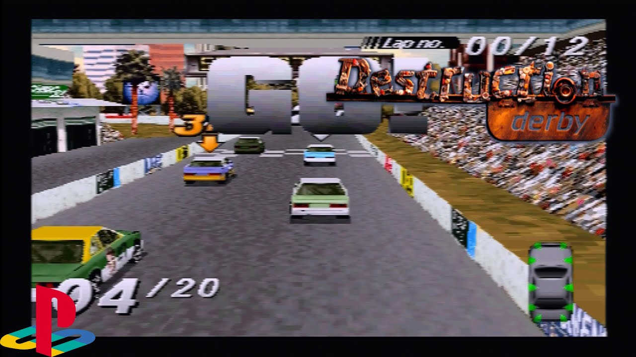 Destruction Derby, Stock Car Racing 1/5 | PlayStation/PS1/PSX HD Full ...