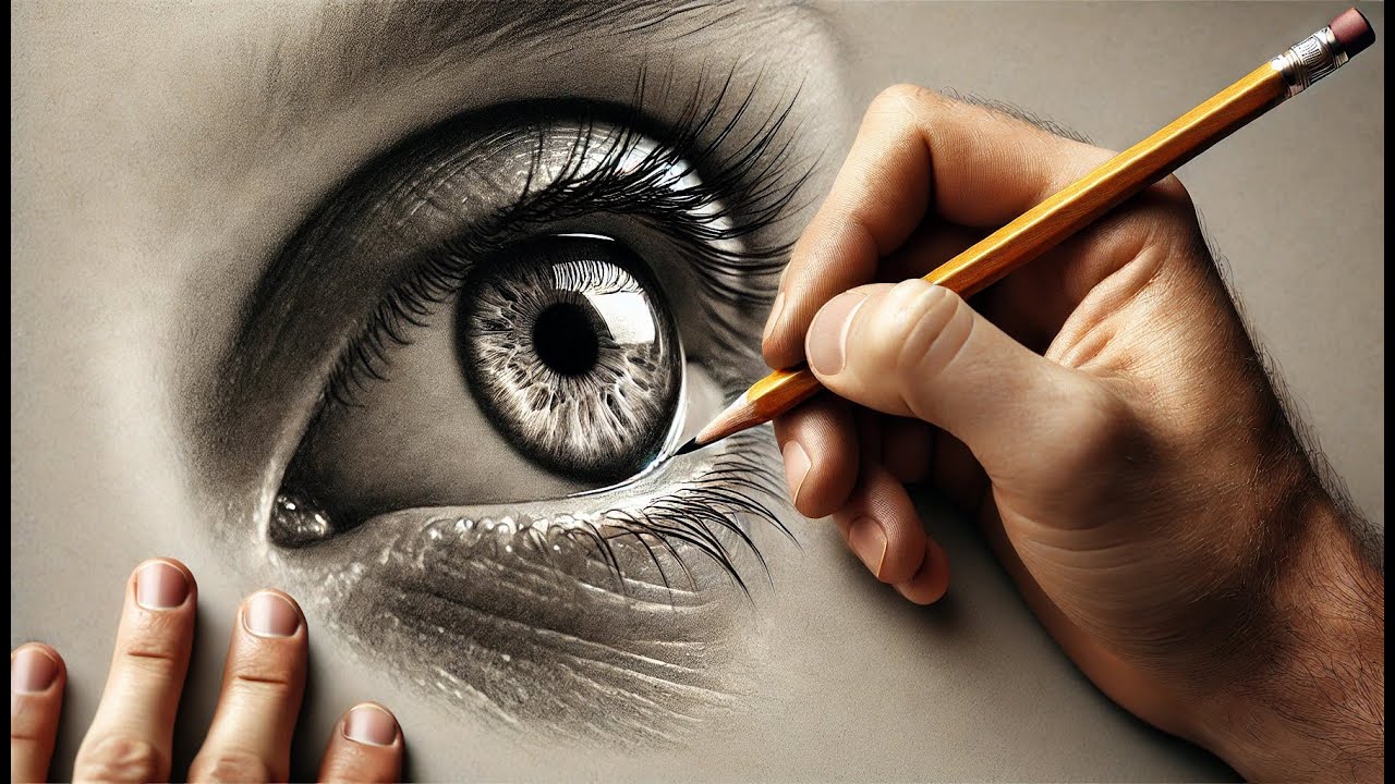 how to draw a real eye step by step. - YouTube