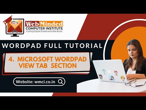 MICROSOFT WORDPAD VIEW TAB SECTION (Lec- 04)| #microsoft #tabsection # ...