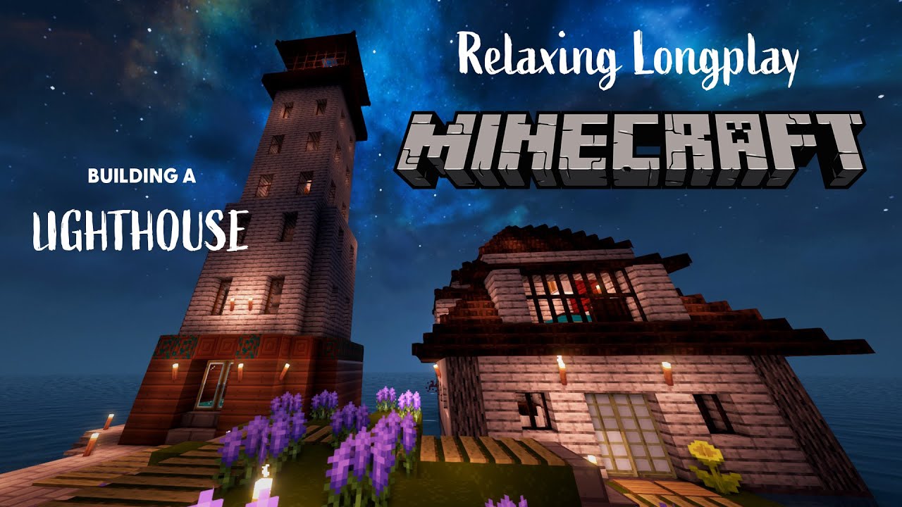 Minecraft Longplay | Building a lighthouse & village in survival | No ...