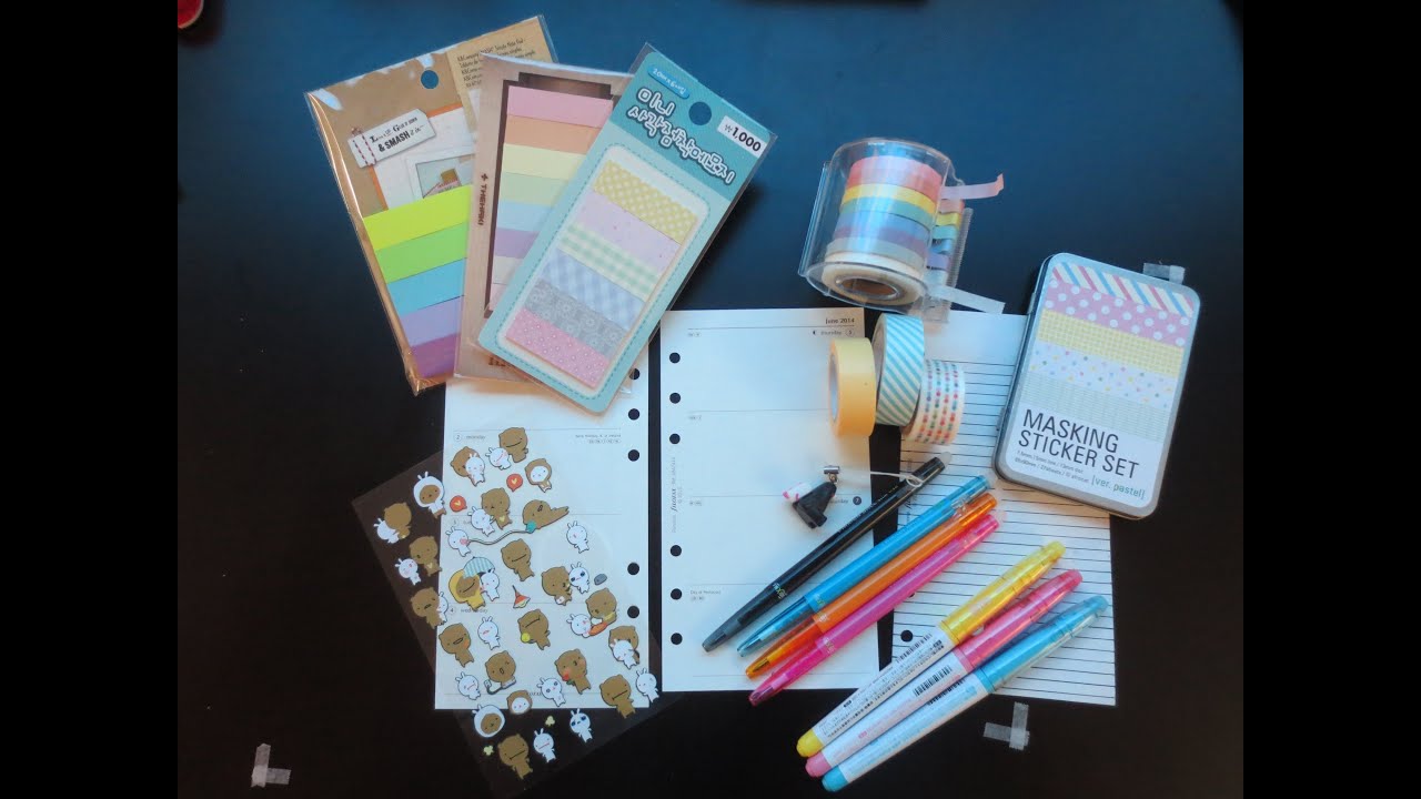 Decorating my Filofax- week 23 (time lapse) - YouTube
