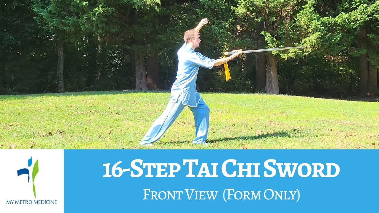 16-Step Tai Chi Straightsword (Front View | Form Only) | Performed by ...
