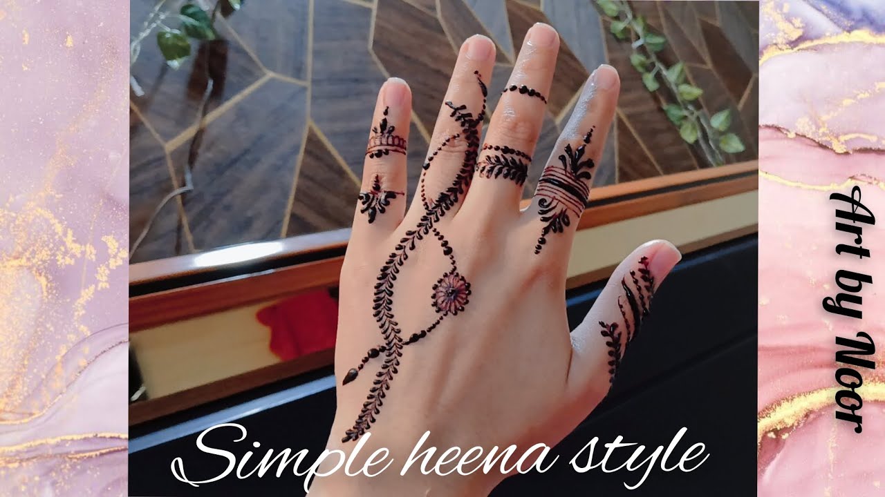 Simple mehndi bail design for beginners | easy mehndi art by noor | # ...