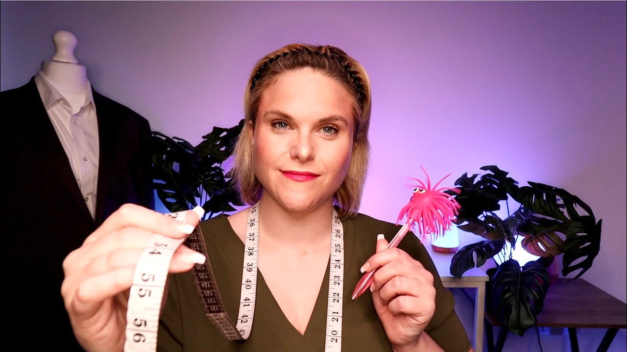 A Relaxing ASMR Tailor Suit Fitting & Measuring - YouTube