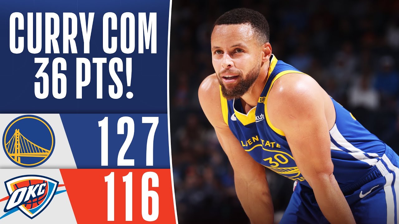 CURRY ativa 'modo splash', E GOLDEN STATE WARRIORS vence OKC fora de ...