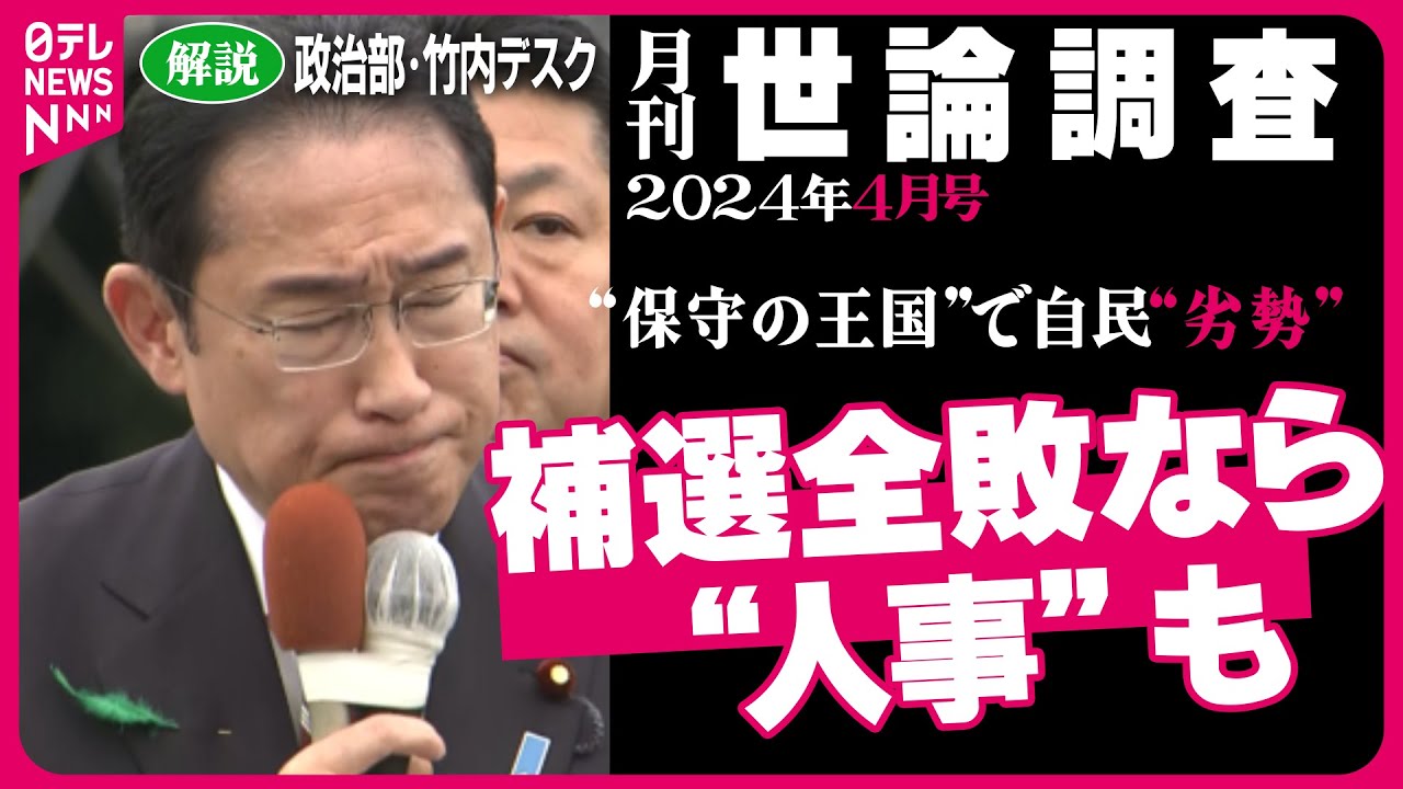 【政治解説】衆院補選、その後は “保守の王国”で自民“劣勢” 幹事長交代の声も 4月最新世論調査 Youtube