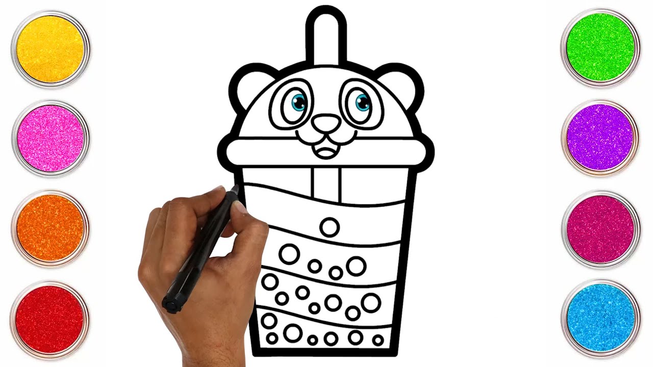 HOW TO DRAW A CUTE BUBBLE TEA DRINK | Drawing Milk Coffee Step by Step ...