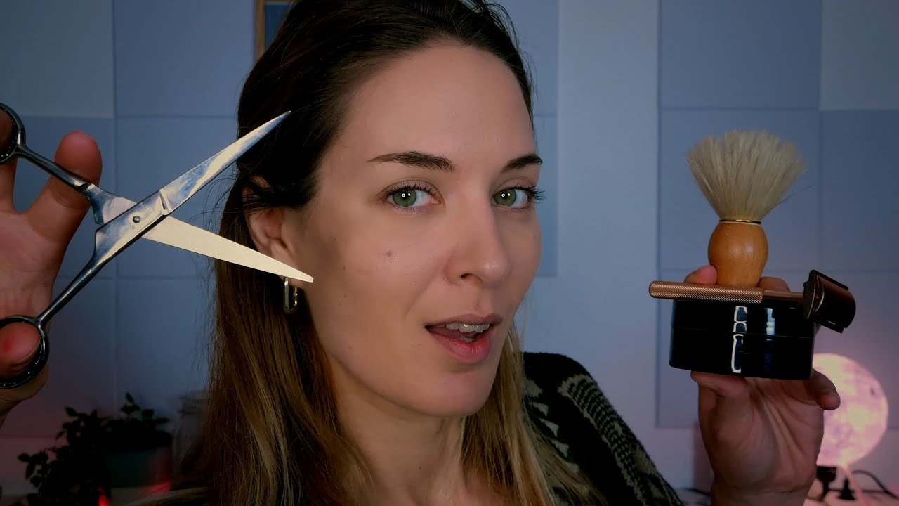 ASMR | Most Relaxing Complete Barber Shop Binaural Roleplay | Close ...