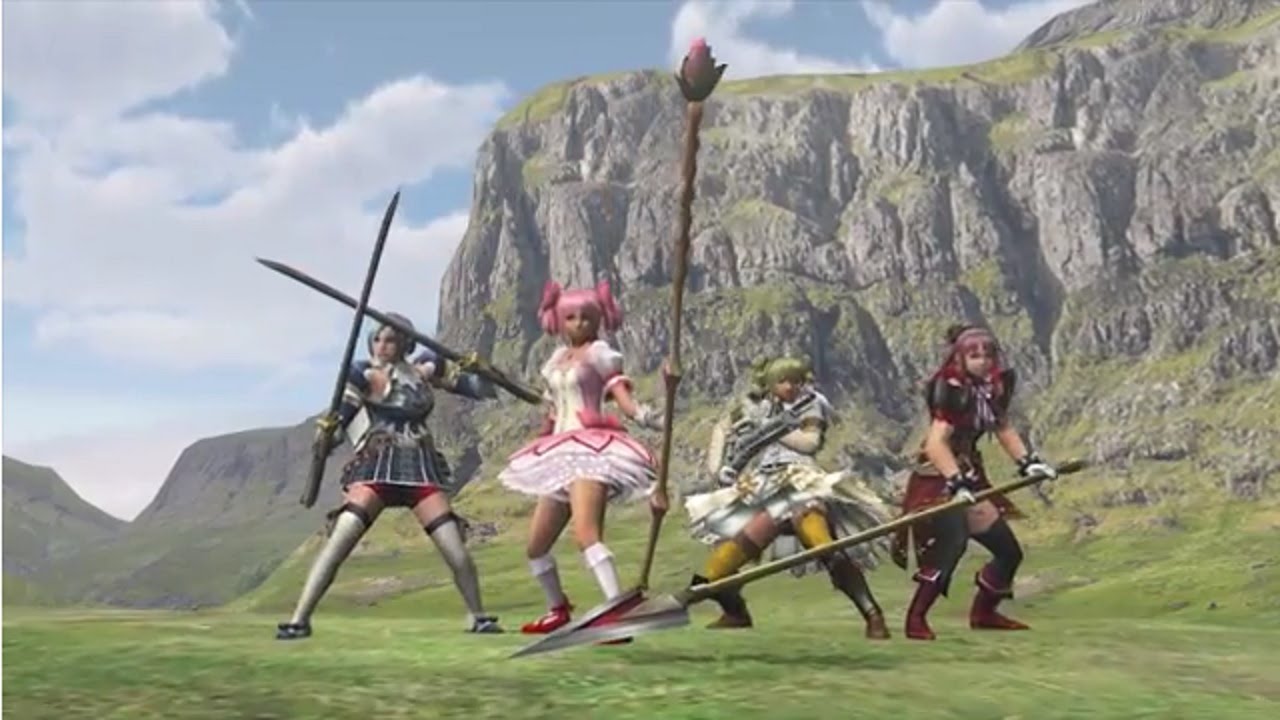 Madoka Magica Joins Monster Hunter Frontier G - YouTube