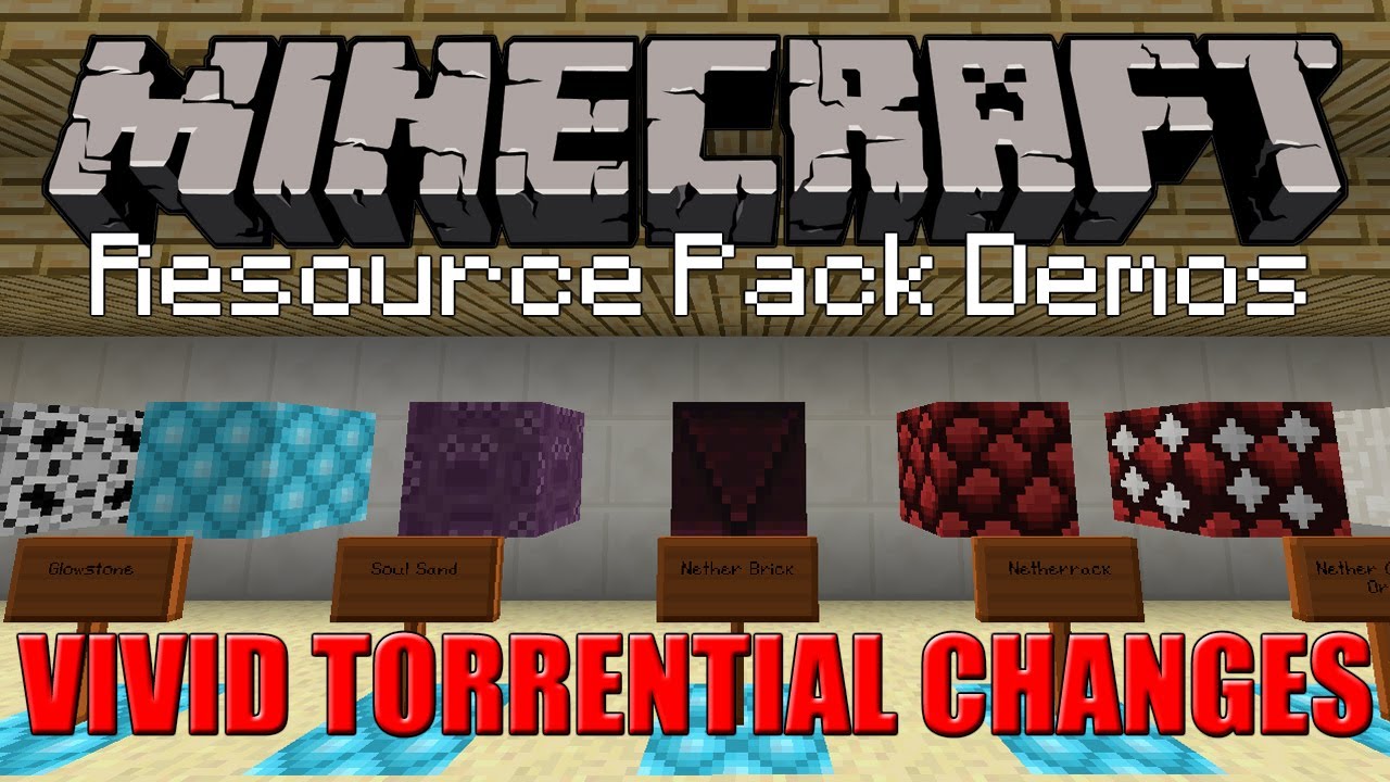 VIVID TORRENTIAL CHANGES | Minecraft Resource Pack (13w39b) - YouTube