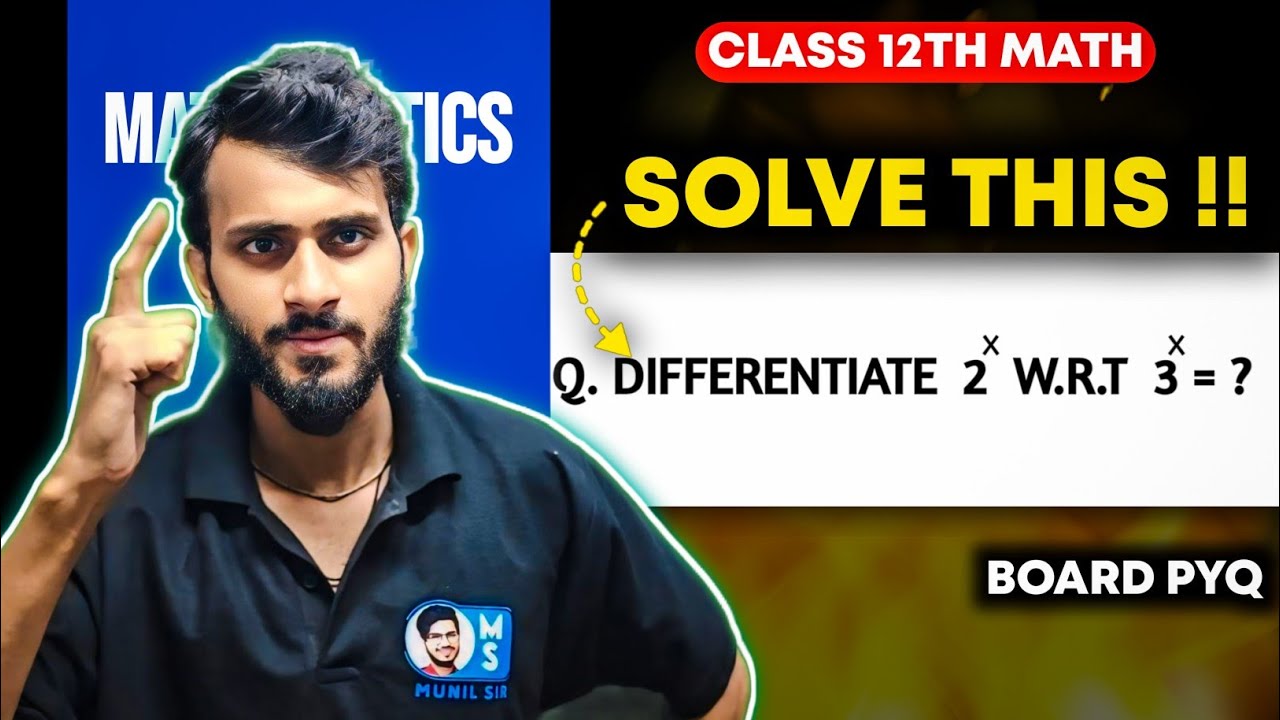 DIFFERENTIATION CLASS 12TH MATH VERY IMPORTANT QUESTIONS| CH-5 MATH ...