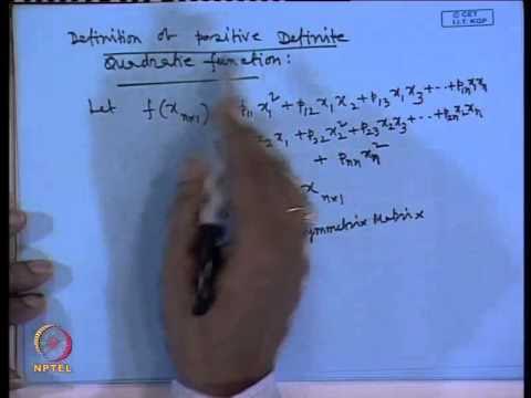 Mod-01 Lec-03 Optimality Conditions for function of several variables - YouTube