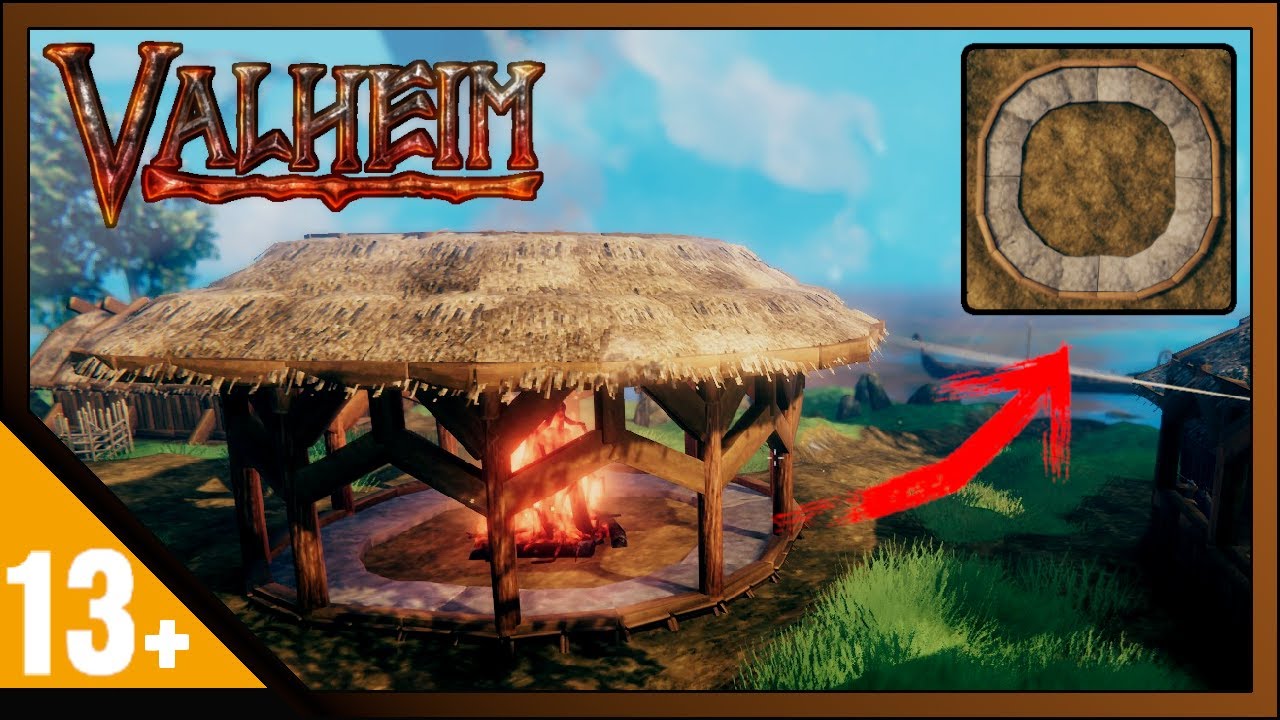 Valheim: How To Build Gazebo Firepit -Decorative Structure- (Build ...
