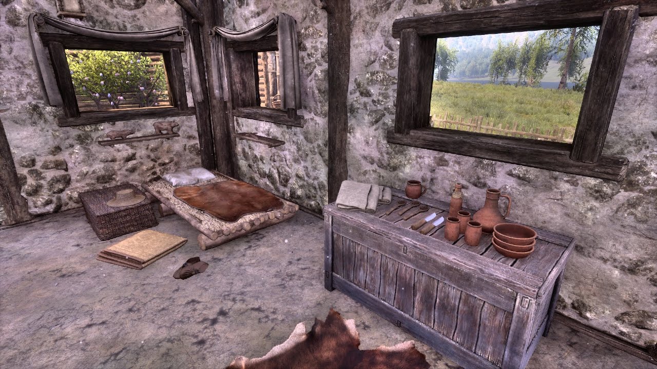 Medieval Dynasty - house & garden part 4 - Decorating a house on ...